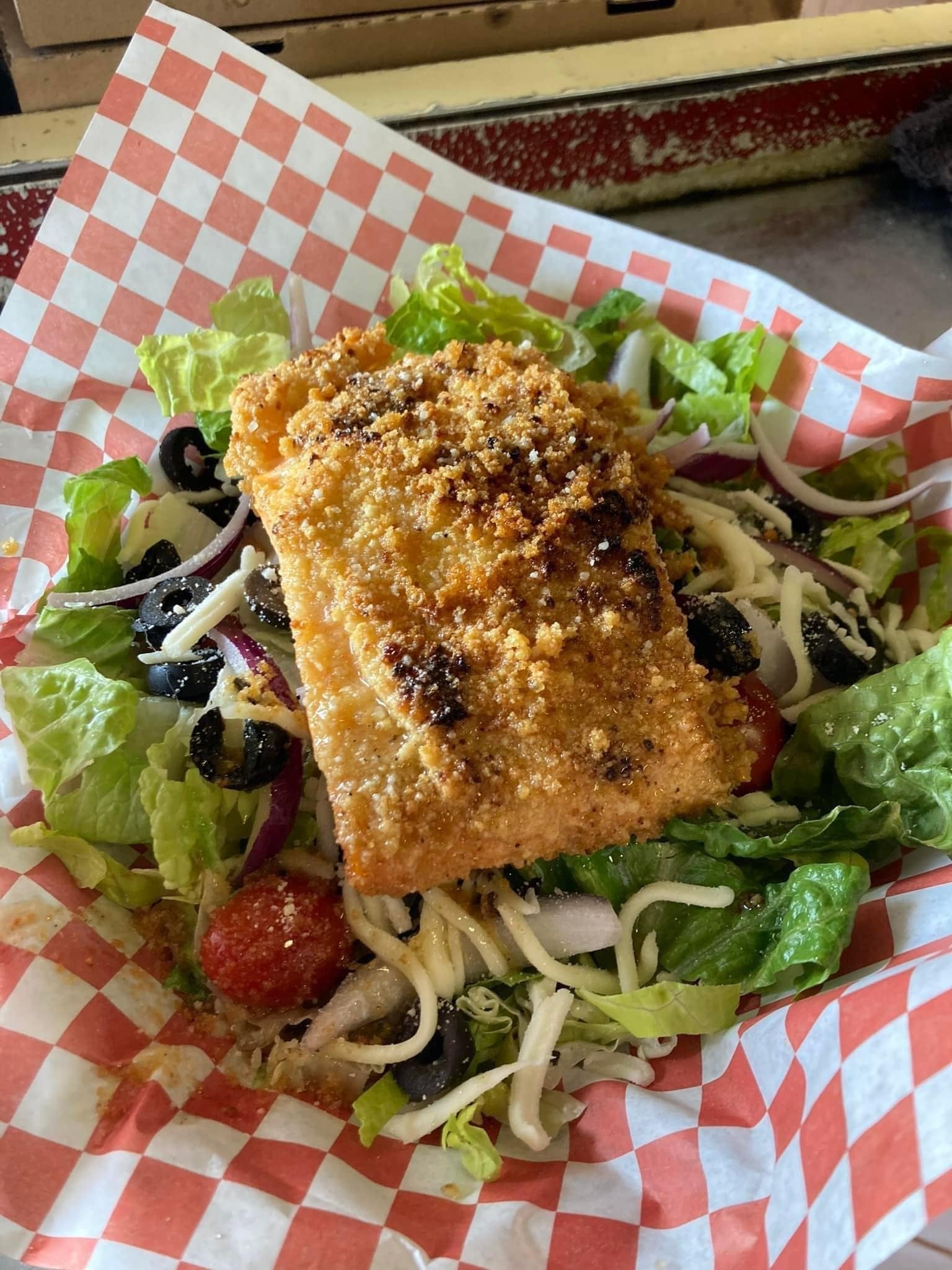 Cast Iron Parmesan Crusted Salmon | Dominic’s Wood Fired